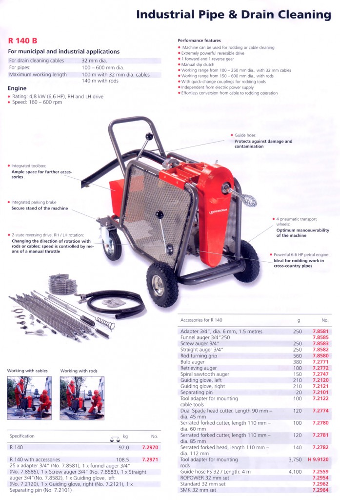 ROTHENBERGER's Pipe Cleaning Machines in Singapore